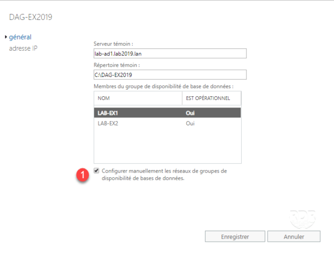 Exchange 2019: configuration of a DAG - RDR-IT