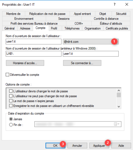 Active Directory : add a UPN suffix - RDR-IT