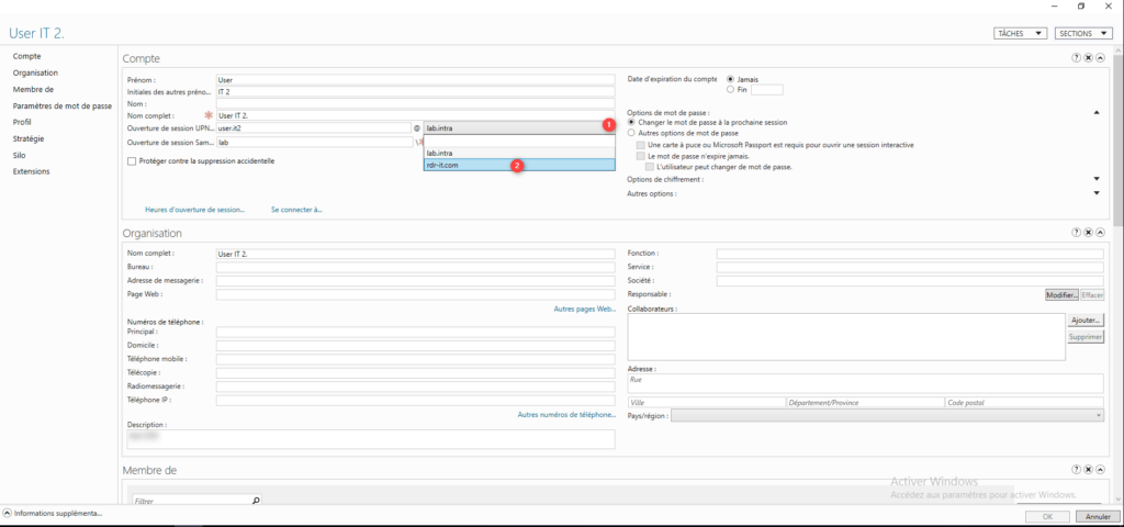 Active Directory : add a UPN suffix - RDR-IT