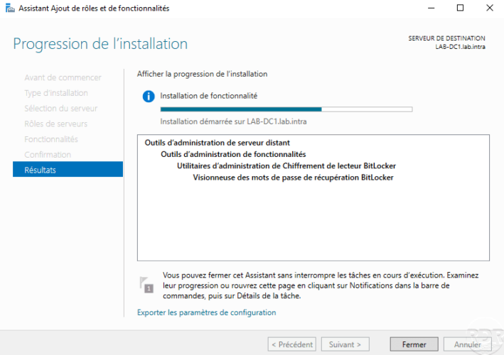 Bitlocker : store recovery password in Active Directory - RDR-IT