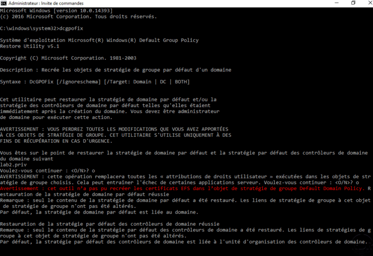 Active Directory: Restore default GPOs Default Domain Policy / Default ...