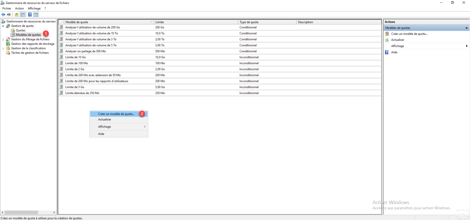Windows Server : apply quotas on folders - RDR-IT