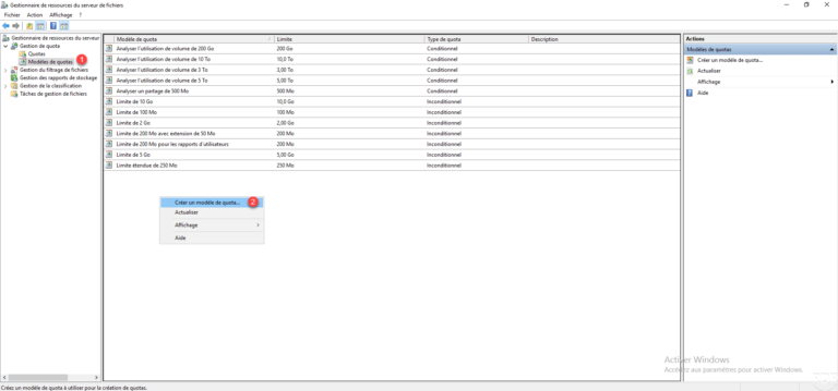 Windows Server : apply quotas on folders - RDR-IT