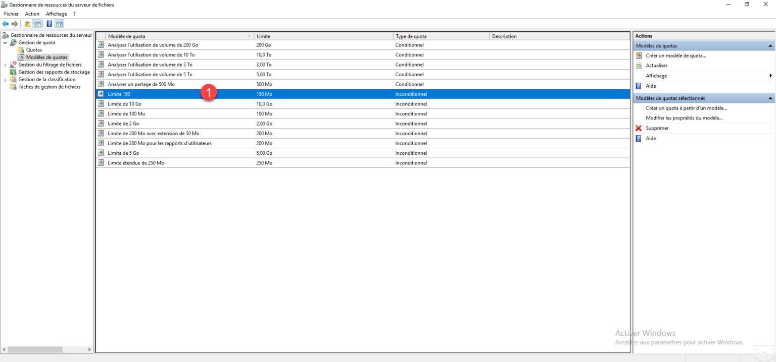 Windows Server : apply quotas on folders - RDR-IT