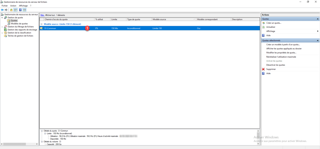 Windows Server : apply quotas on folders - RDR-IT