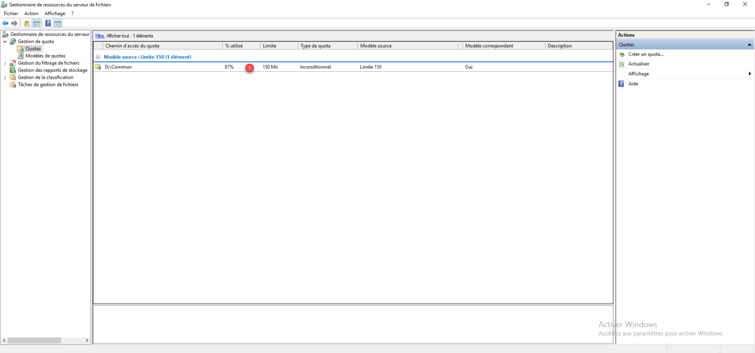Windows Server : apply quotas on folders - RDR-IT