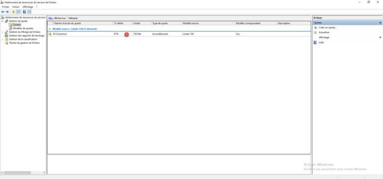 Windows Server : apply quotas on folders - RDR-IT