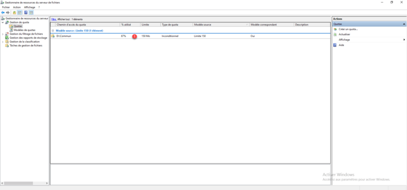 Windows Server : apply quotas on folders - RDR-IT