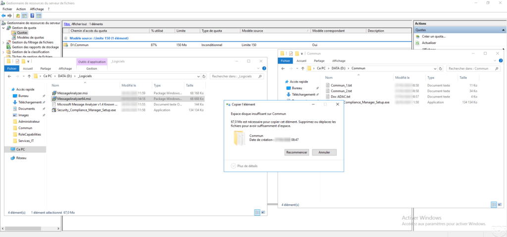Windows Server : apply quotas on folders - RDR-IT