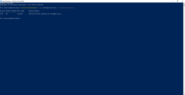 Active Directory : installer ADDS et configurer un domaine avec PowerShell