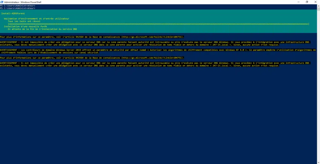 Active Directory : installer ADDS et configurer un domaine avec PowerShell