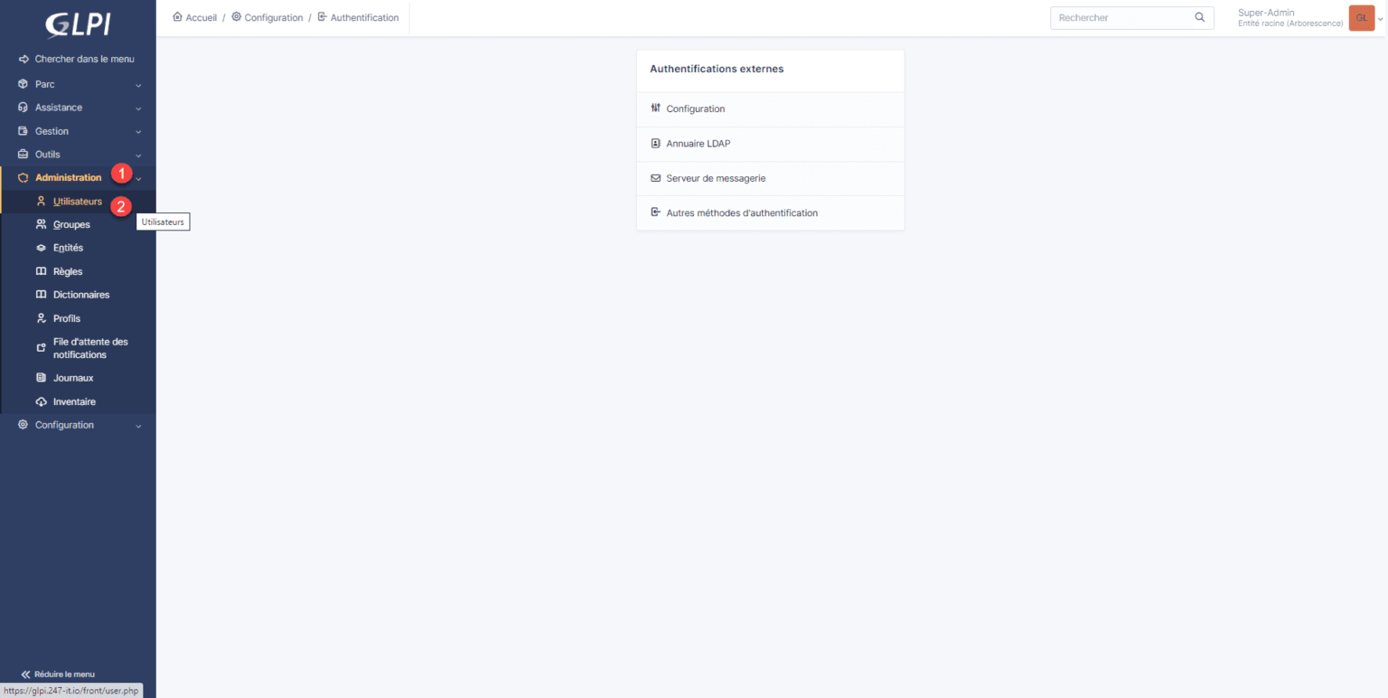 GLPI 10: link with an Active Directory - RDR-IT