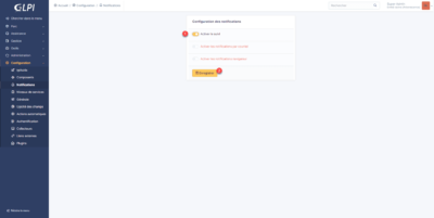 GLPI 10 : configuration des notifications par e-mail