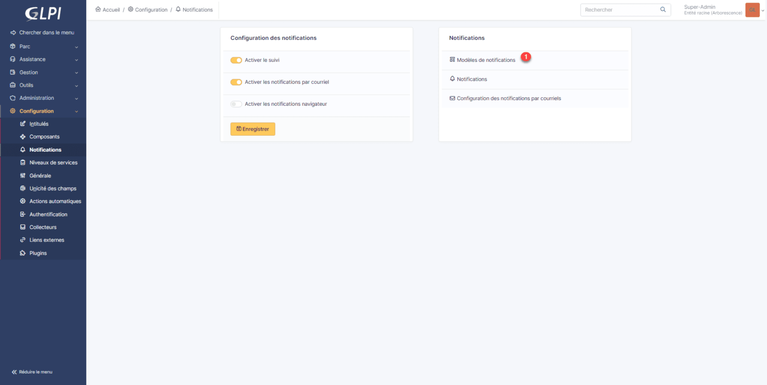 GLPI 10: configuration of email notifications - RDR-IT