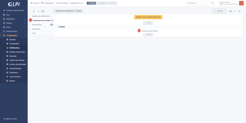 GLPI 10: configuration of email notifications - RDR-IT