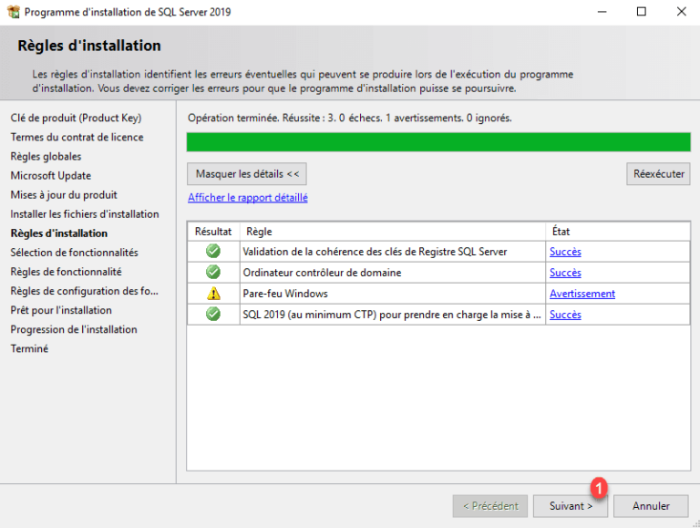 SQL Server 2019 : installation sur Windows Serveur