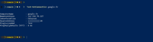 Tester une connexion en PowerShell avec Test-NetConnection