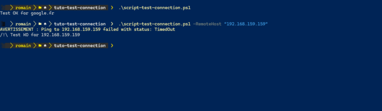 Tester une connexion en PowerShell avec Test-NetConnection