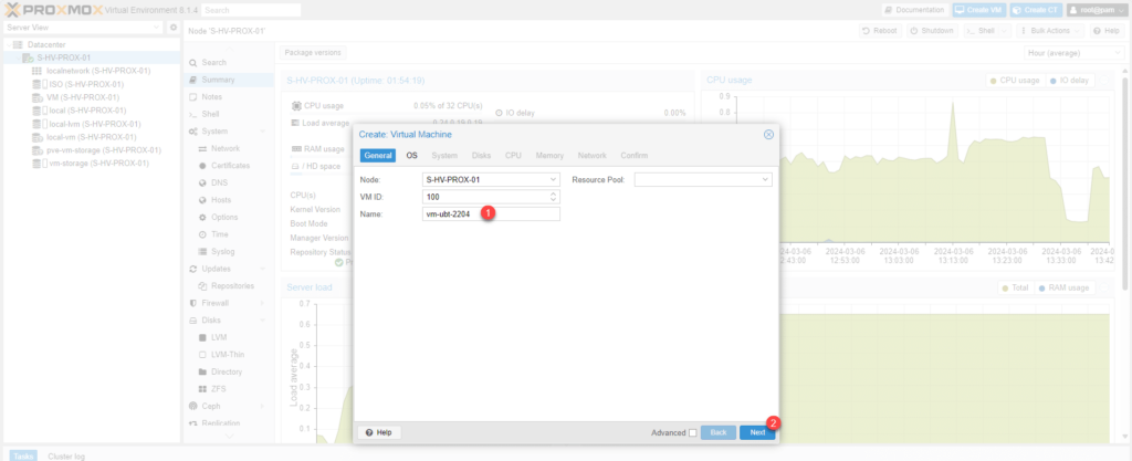 Proxmox: create a virtual machine - RDR-IT