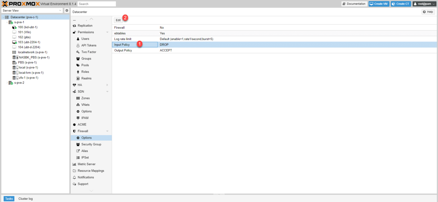 Proxmox : utiliser le Firewall intégré pour sécuriser les machines ...