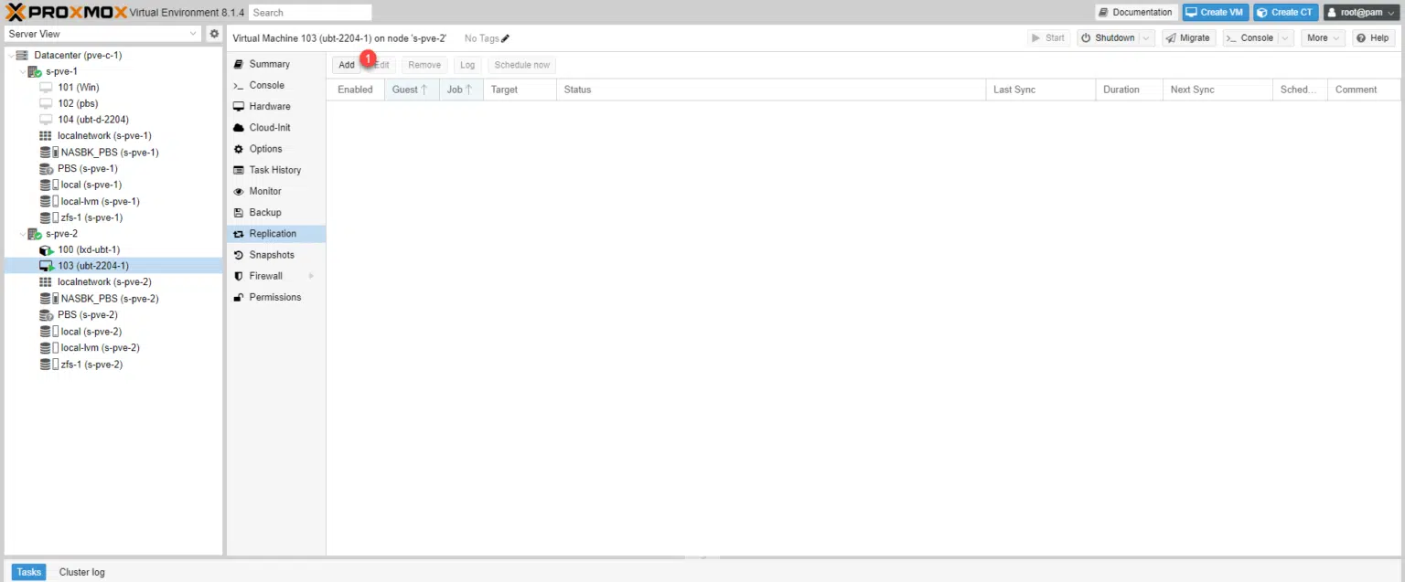 Proxmox: replication of VMs between 2 Proxmox servers - RDR-IT
