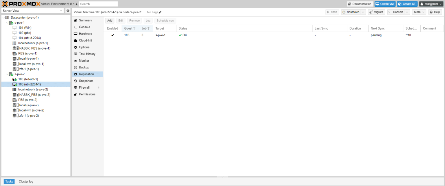 Proxmox: replication of VMs between 2 Proxmox servers - RDR-IT