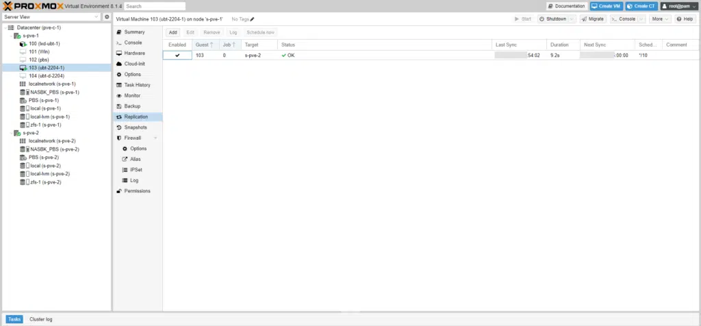 Proxmox: replication of VMs between 2 Proxmox servers - RDR-IT