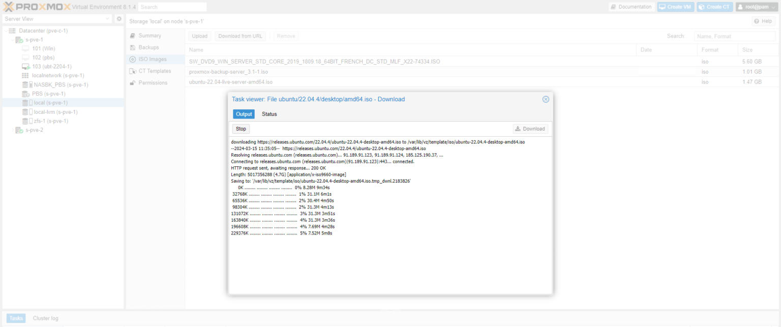 Proxmox : envoyer un ISO sur Proxmox