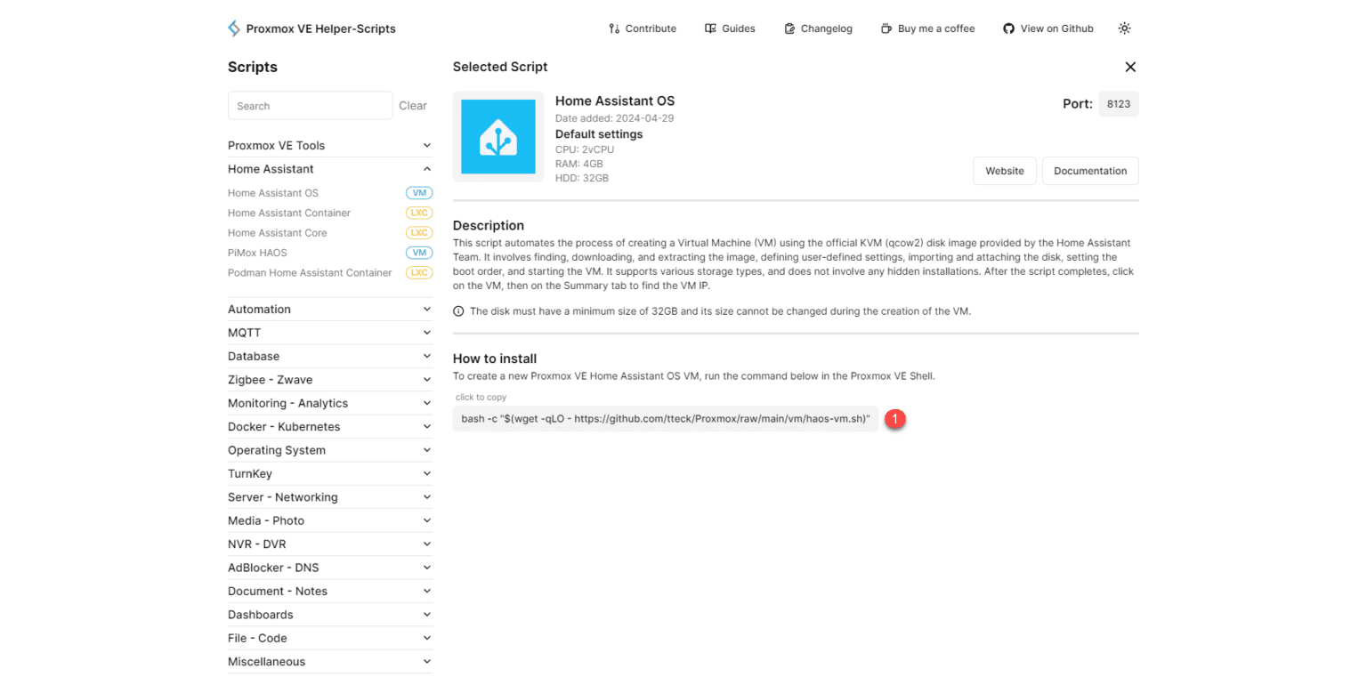 Home Assistant: Virtual machine installation with Proxmox - RDR-IT