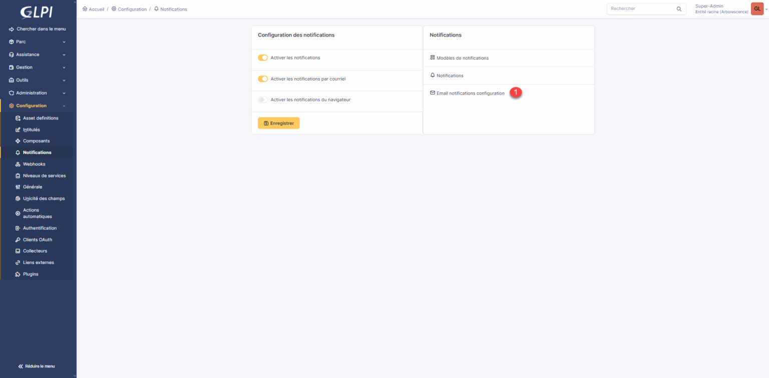 GLPI 11 : configurer les notifications par e-mail