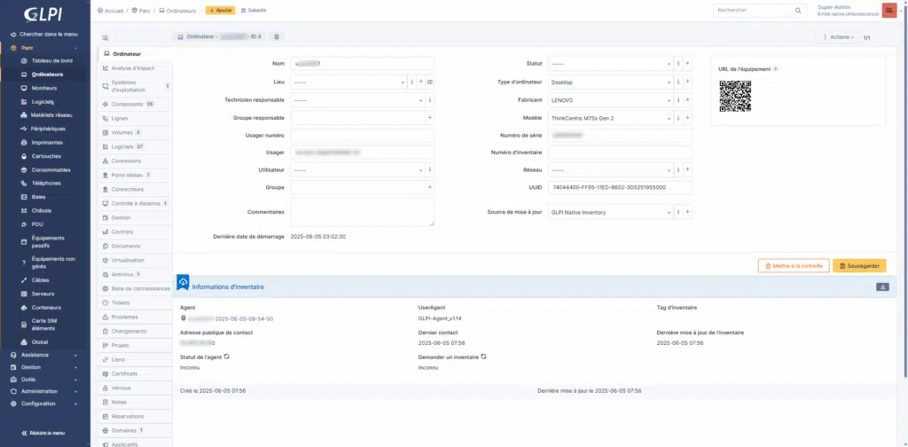 GLPI 11 - configurer l'inventaire de parc avec GLPI Agent