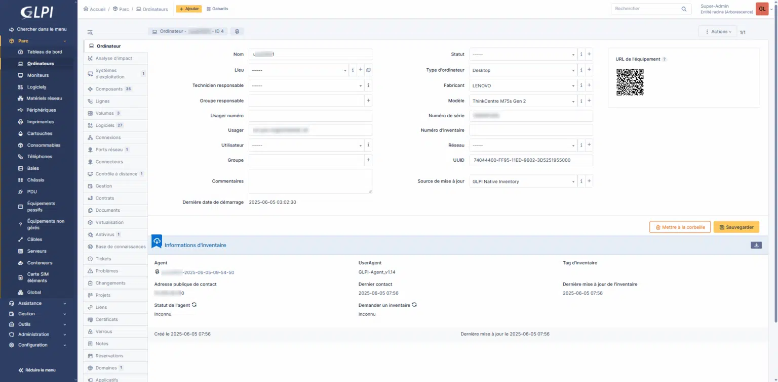 GLPI 11 - configurer l'inventaire de parc avec GLPI Agent