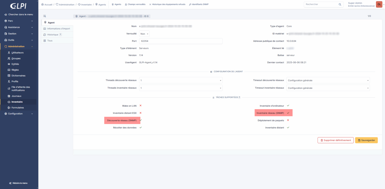 GLPI 11 : configurer l’inventaire automatique du réseau avec GLPI Agent