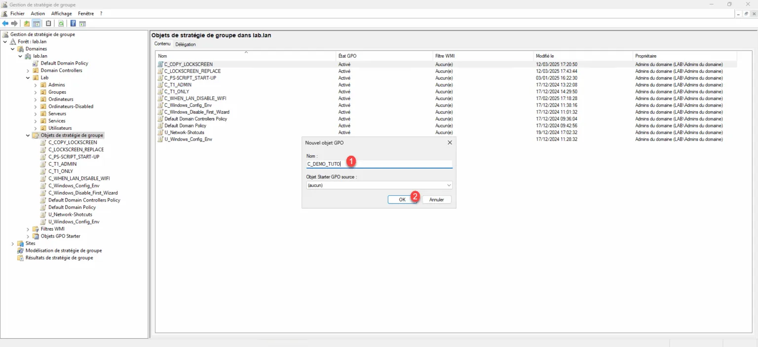 Active Directory: Creación de un objeto de directiva de grupo (GPO ...
