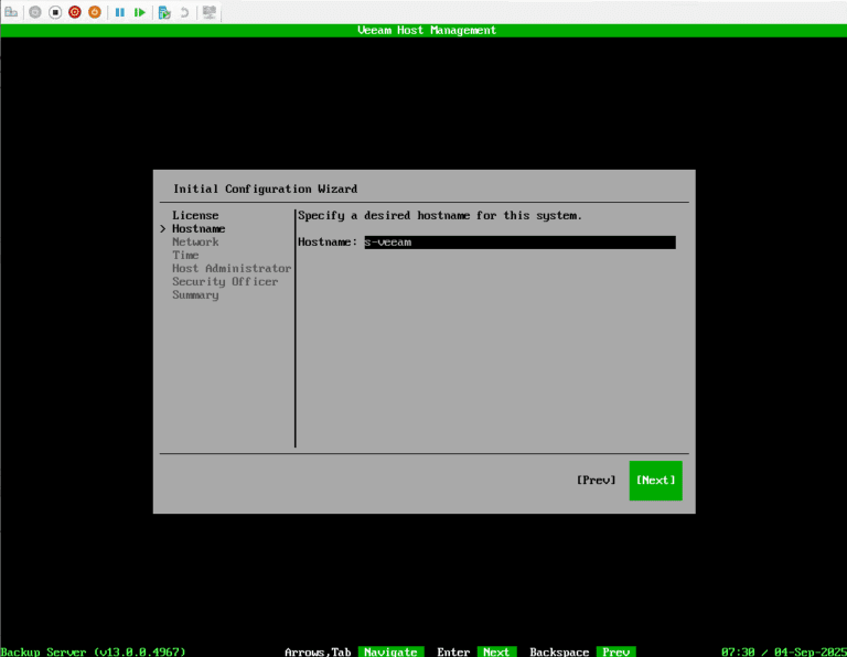 Veeam 13: Linux Appliance Installation - RDR-IT