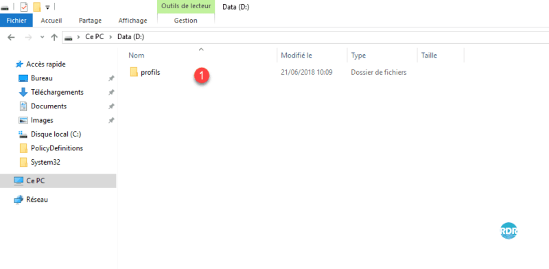 GPO: User Folder Redirection - RDR-IT