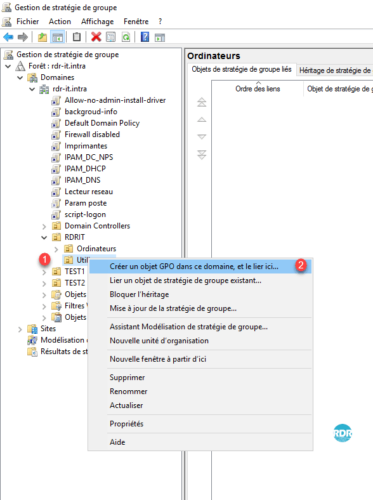 GPO: User Folder Redirection - RDR-IT