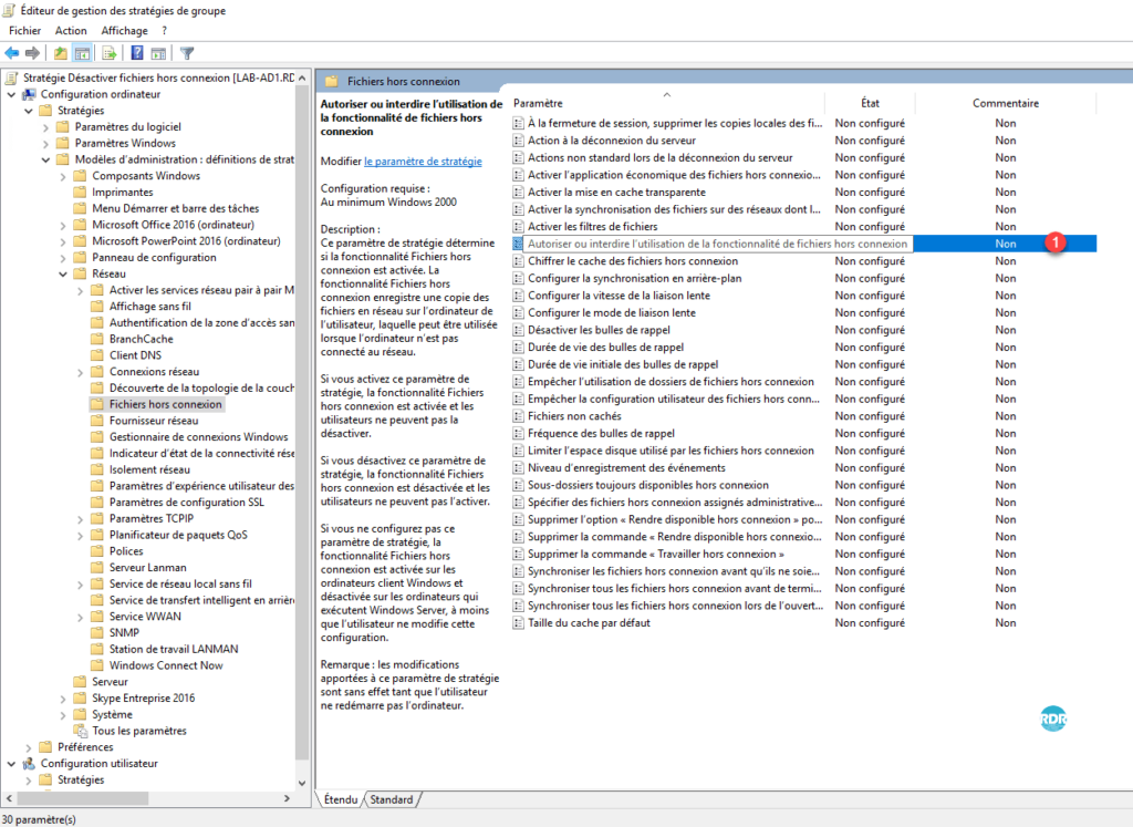 GPO: User Folder Redirection - RDR-IT